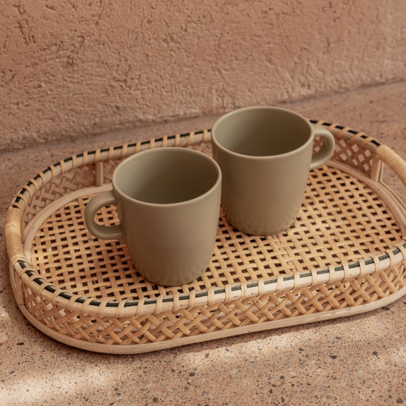 Nora Rattan Oval Tray